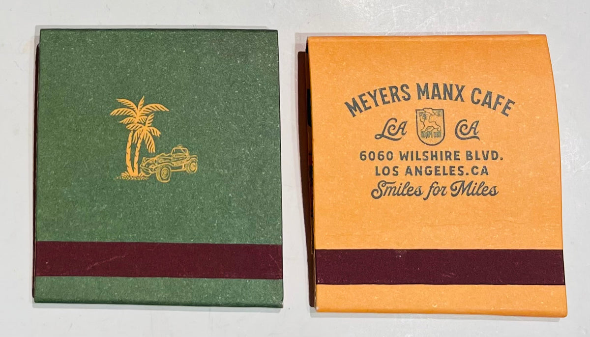 "Meyer's Manx Cafe" Los Angels, CA Retro Feature Matchbook 2-Pack ...