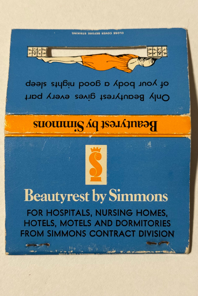 "Beautyrest by Simmons" Vintage Feature Matchbook "Knothole ...