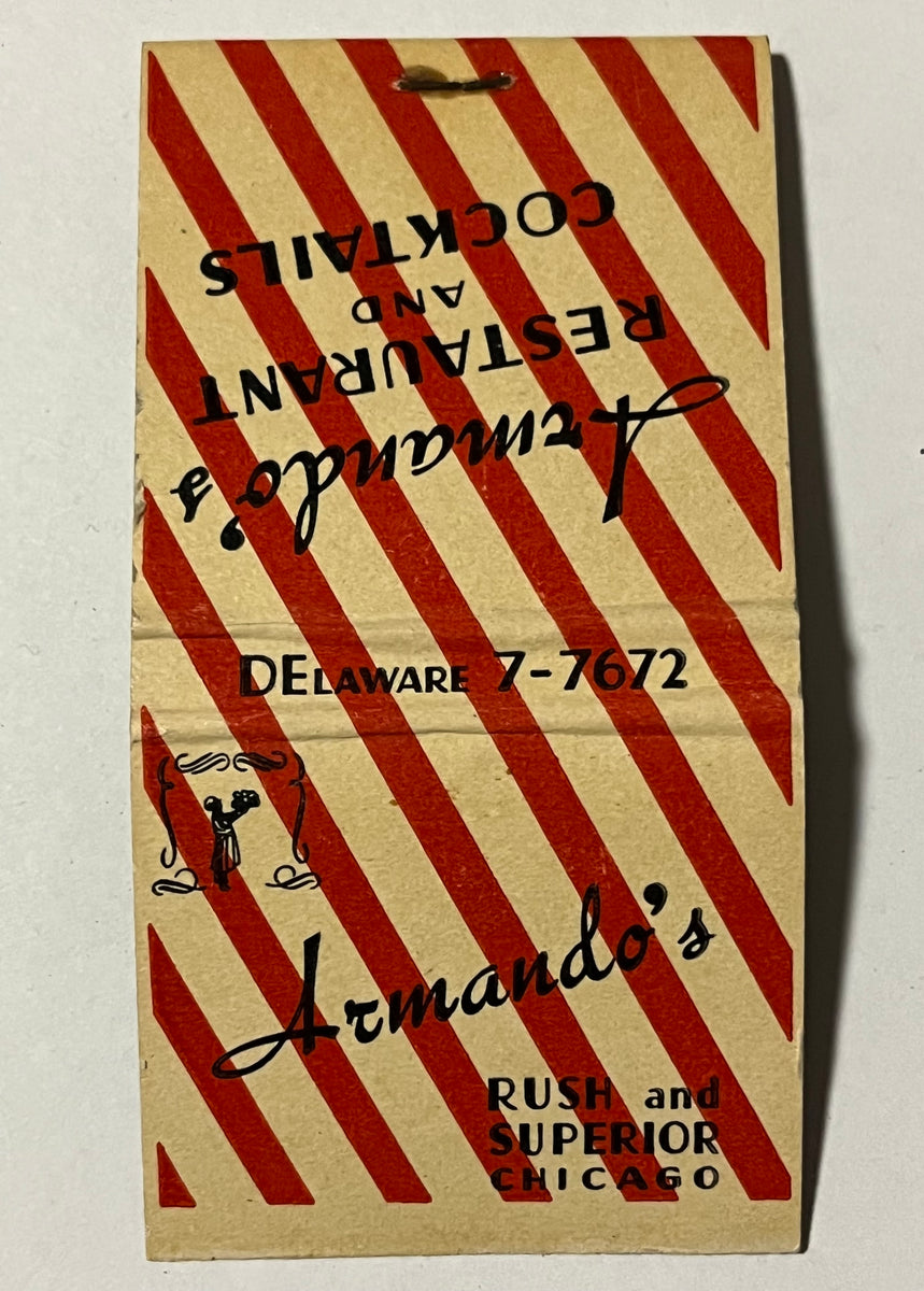 "Armando's Restaurant" Vintage Feature Matchbook – FeatureMatchbooks
