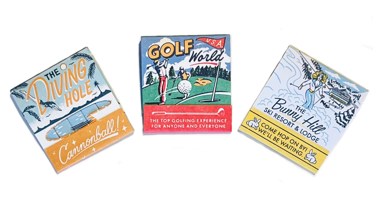 "Retro" SPORTS Feature Matchbook 3 Pack – FeatureMatchbooks